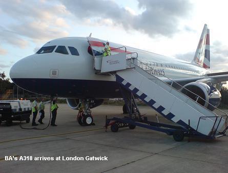 First British Airways A318 arrives at London Gatwick | News | Flight Global