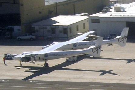 EXCLUSIVE PICTURE: Virgin Galactic's WhiteKnightTwo is prepared for ...