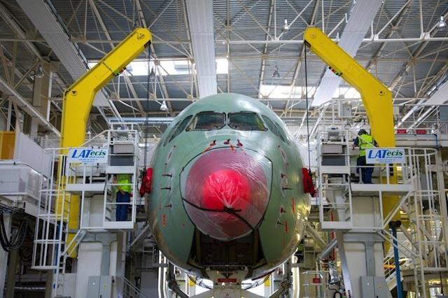 PICTURES: TAM's first A350 enters final assembly | News | Flight Global