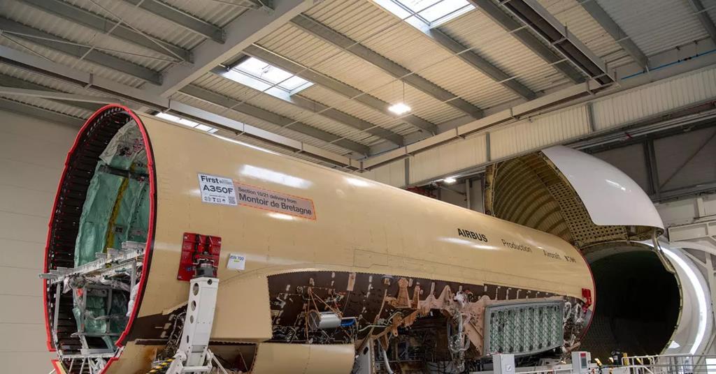 Initial A350F fuselage sections arrive at Toulouse final assembly line ...