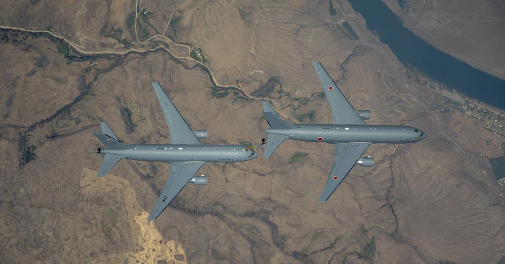 First Japanese KC-46A conducts air-to-air refuelling work | News ...