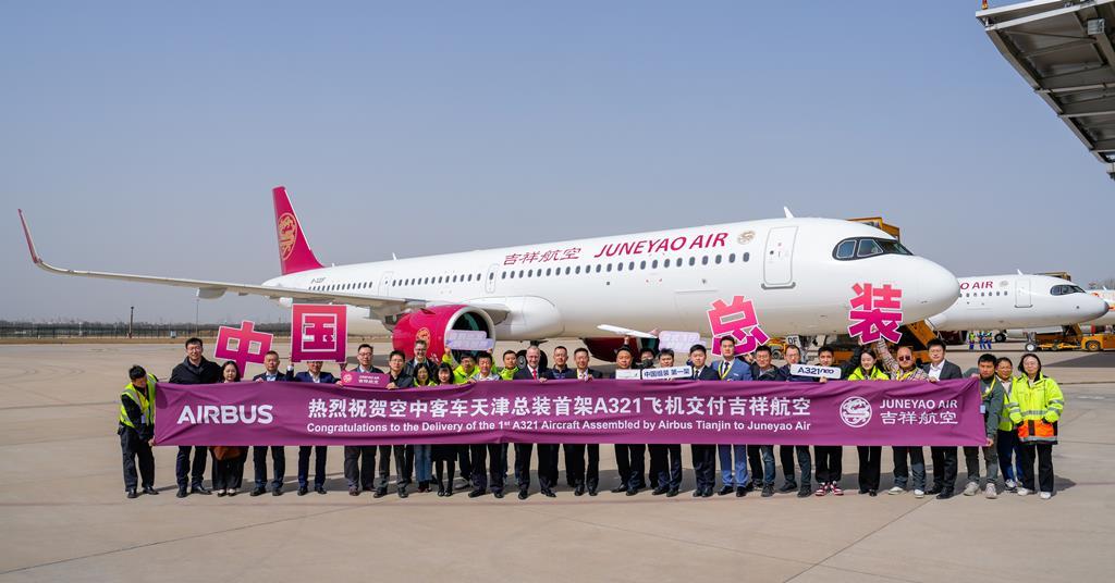 Juneyao Air receives first A321neo assembled in Tianjin | News | Flight ...