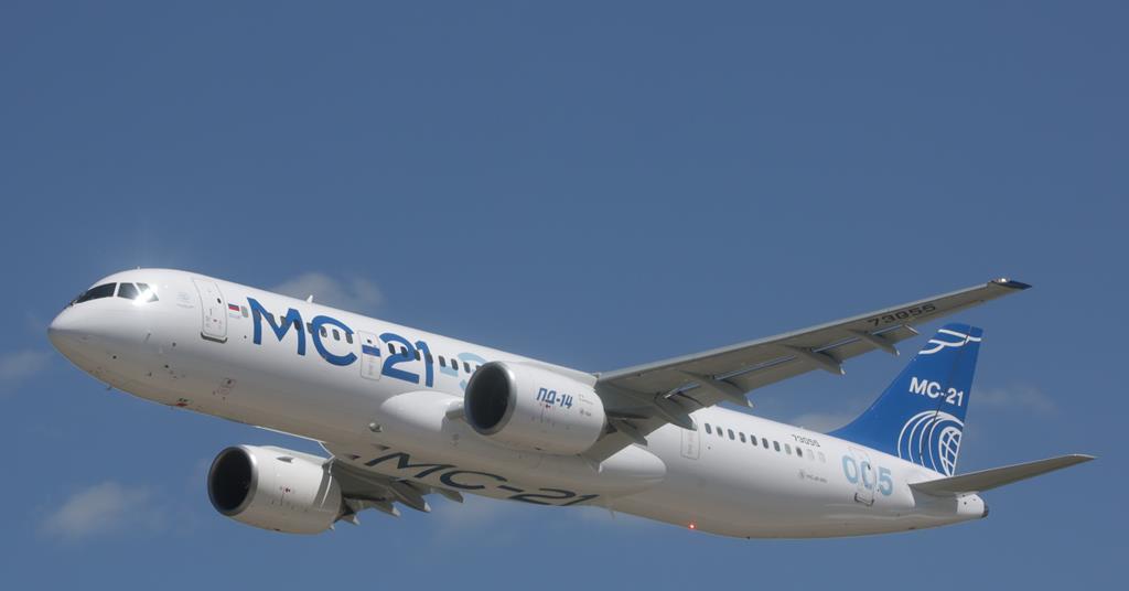 Russian-powered MC-21 emerges with test-flight livery | News | Flight ...