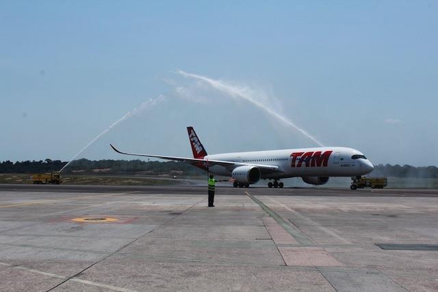 PICTURE: TAM operates A350 on first revenue flight | News | Flight Global