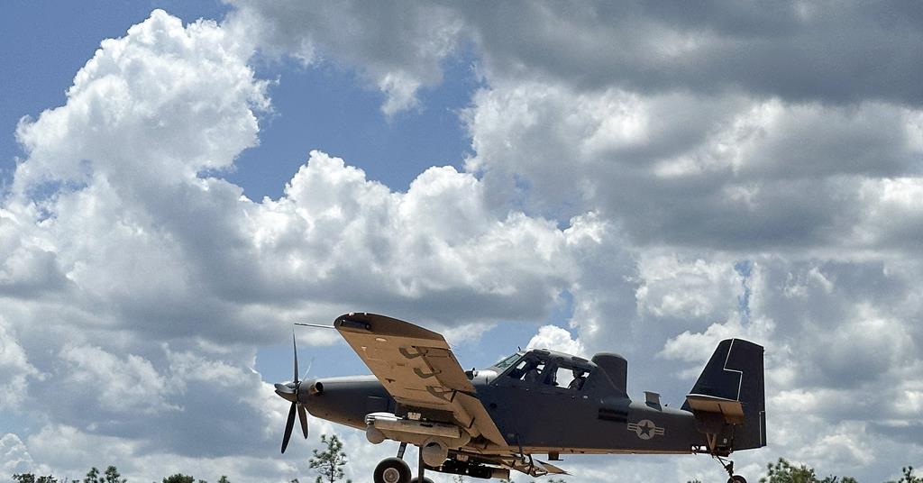 US Air Force OA-1K Skyraider II crashes during Oklahoma training mission, crew survives | Flight ...