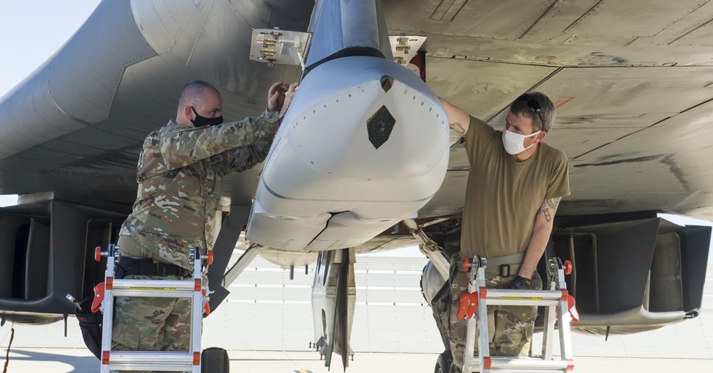 USAF demos external drop of Joint Air-to-Surface Standoff Missile from ...