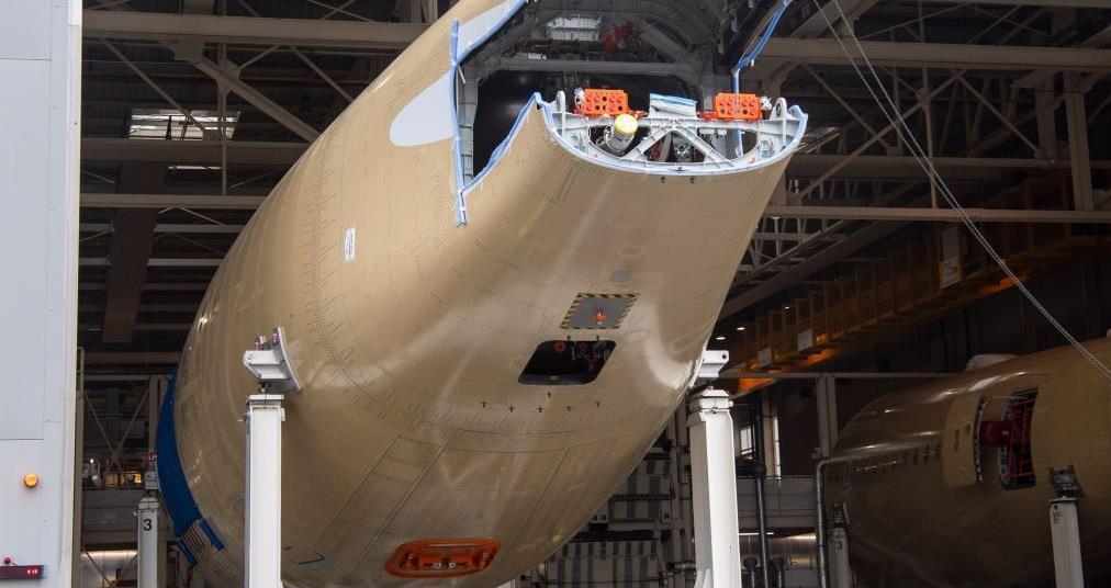Initial A350F aft fuselage transferred to Toulouse final assembly line | Flight Global