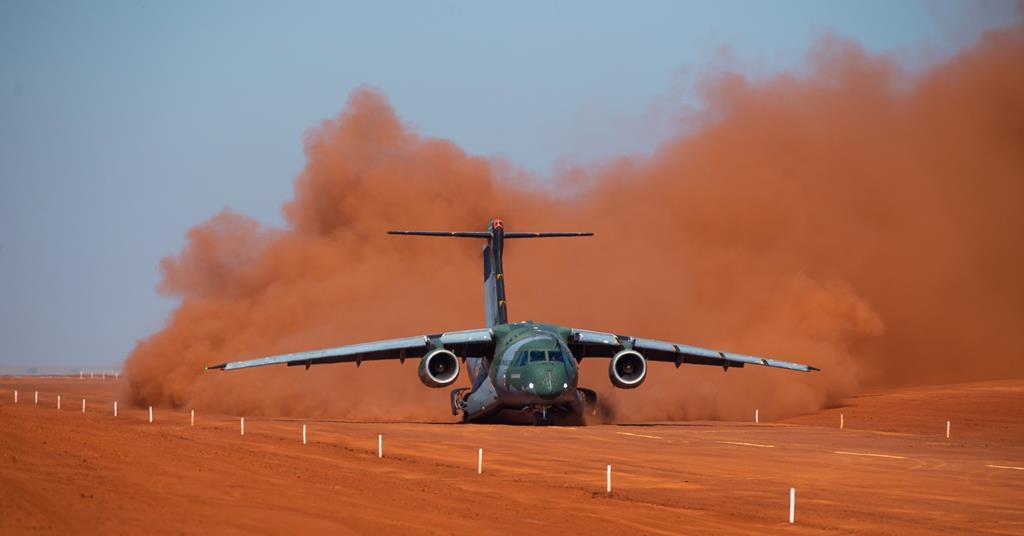 Embraer KC-390 starts flight tests on unpaved runway | News | Flight Global