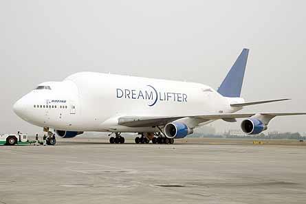 Pictures: Boeing's second 747-400 Large Cargo Freighter for 787 parts ...