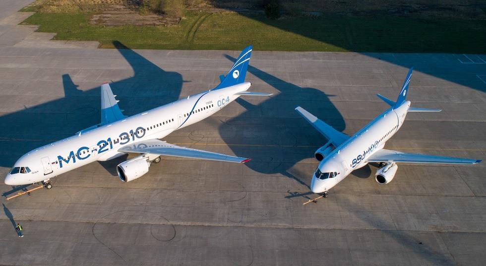 MC-21 and Superjet roll out in United Aircraft’s new corporate livery ...