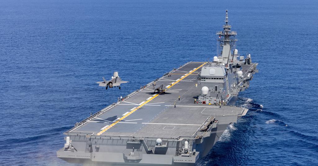 UK F-35B lands on Japanese carrier Kaga during major trilateral naval ...