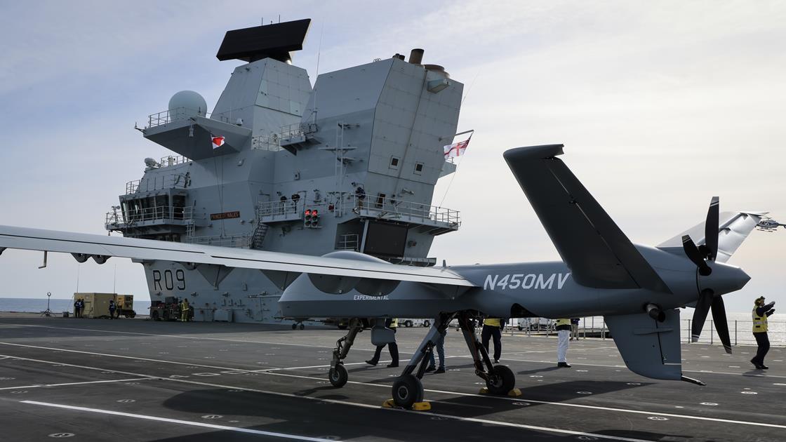 Royal Navy details loyal wingman drone trials from Queen Elizabeth ...