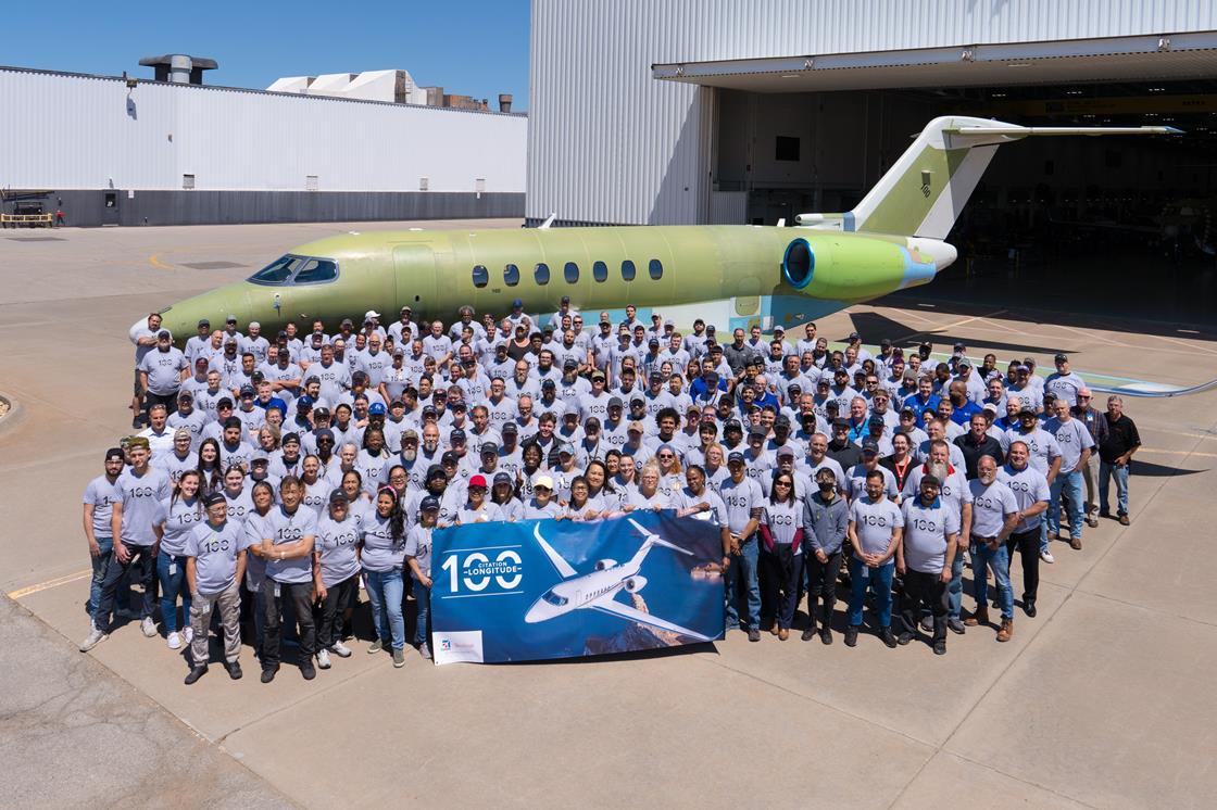 Textron Aviation celebrates as 100th Cessna Citation Longitude rolls ...