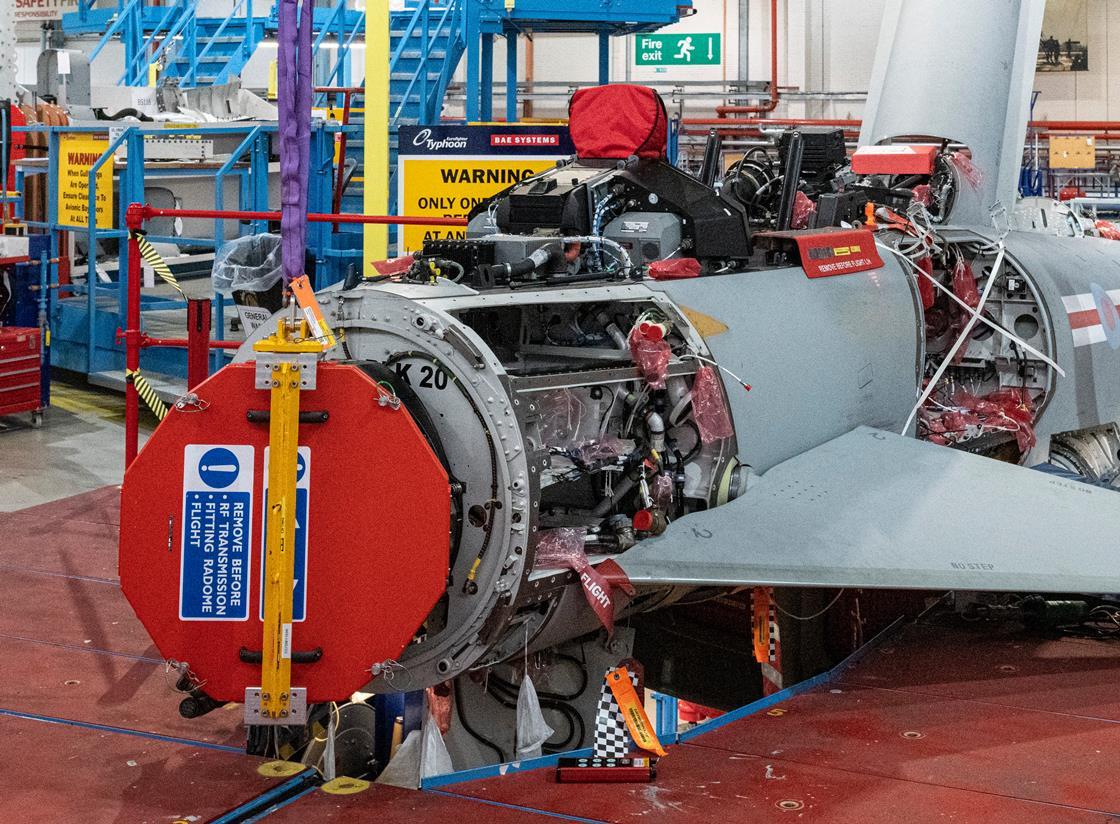 First UK Typhoon has ECRS Mk2 radar fitted ahead of flight-test ...