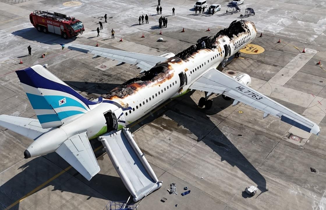 Fire-damaged Air Busan A321 inspected after decision not to remove fuel ...