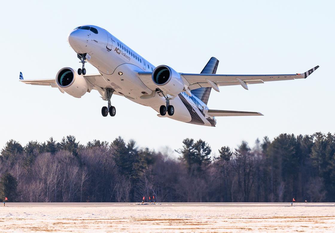 First business jet A220-100 carries out maiden flight | News | Flight ...