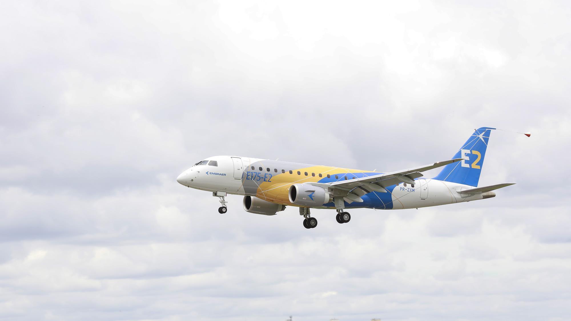 Embraer’s first E175-E2 takes to the skies in Sao Jose dos Campos ...