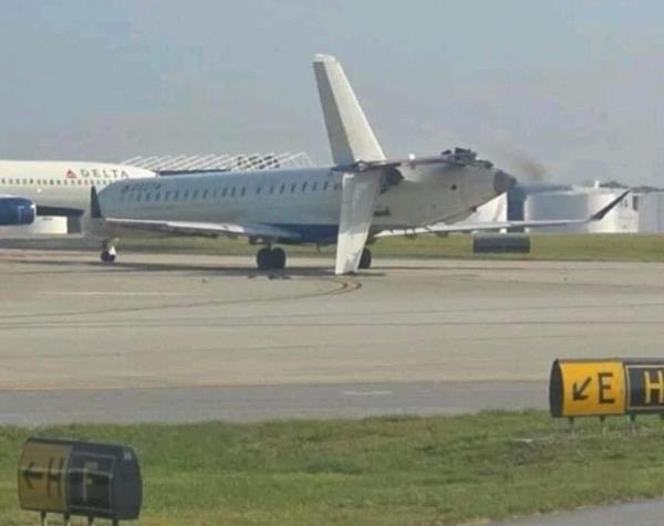 Delta A350’s wing shears tail from regional subsidiary’s CRJ900 in ...