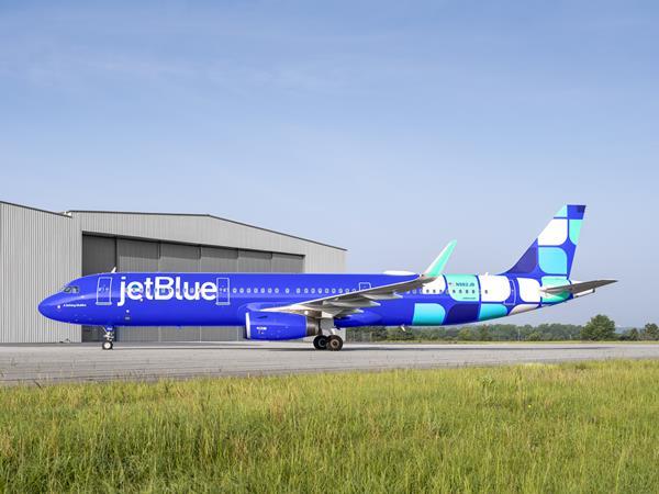 JetBlue rolls out livery with ‘energised and extended’ tail pattern ...