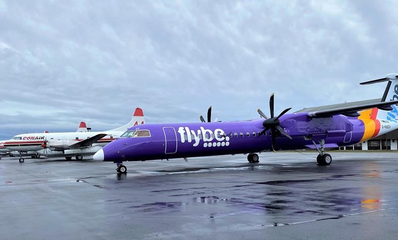 Ex-Flybe Q400 arrives at Conair base for firefighting modification ...