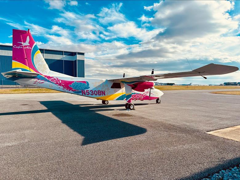 Commuter carrier Cape Air adorns Islander aircraft with Caribbean ...