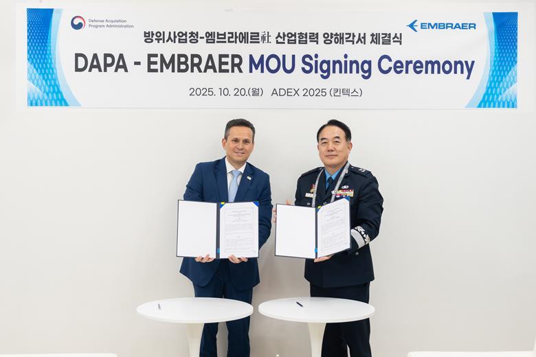 Embraer widens defence partnership with South Korea's DAPA beyond C-390 ...