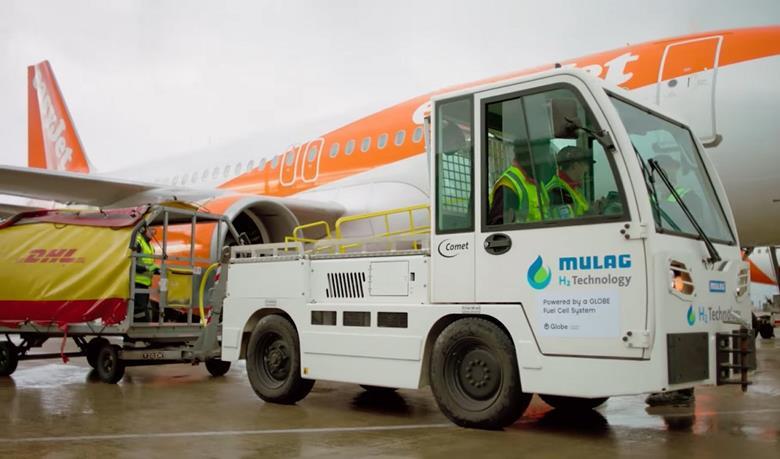 Bristol hosts pioneering trial refuelling airside baggage tractor with ...
