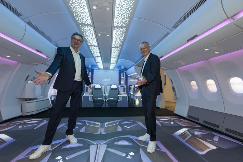 Airbus unveils new A330neo premium cabin interior | News | Flight Global