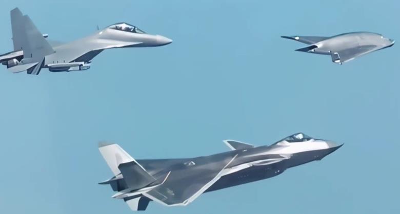 China PLAAF releases GJ-11 Sharp Sword UCAV flight footage with J-20 ...